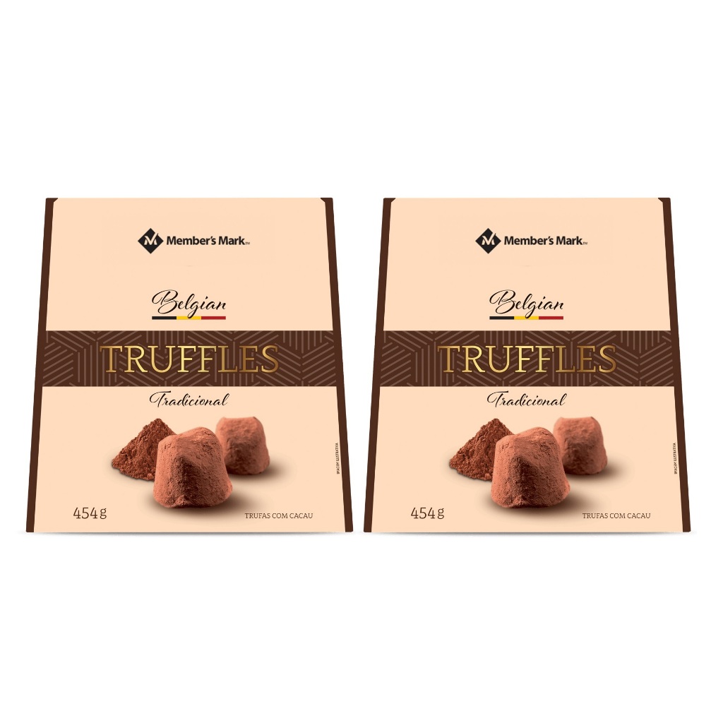 Kit 2 Trufa Belga Belgian Truffles Tradicional Importado Com Cacau 454g ...