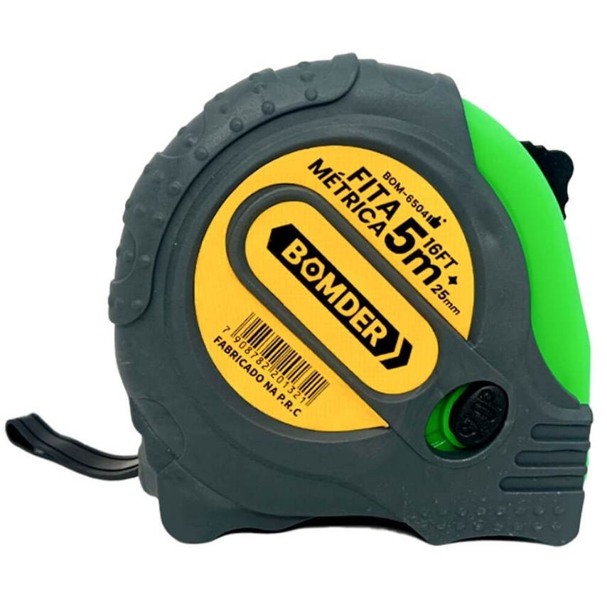 Fita Métrica Trena Bomder 5mx25mm Emborrachada | Shopee Brasil