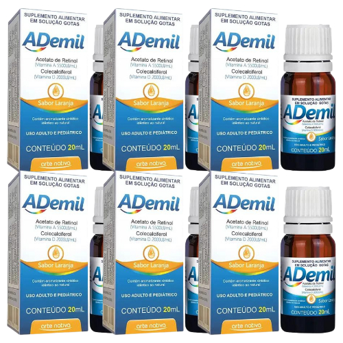 Kit 6x Vitamina Ademil Adtil Vitamina A e Vitamina D, Retinol e ...