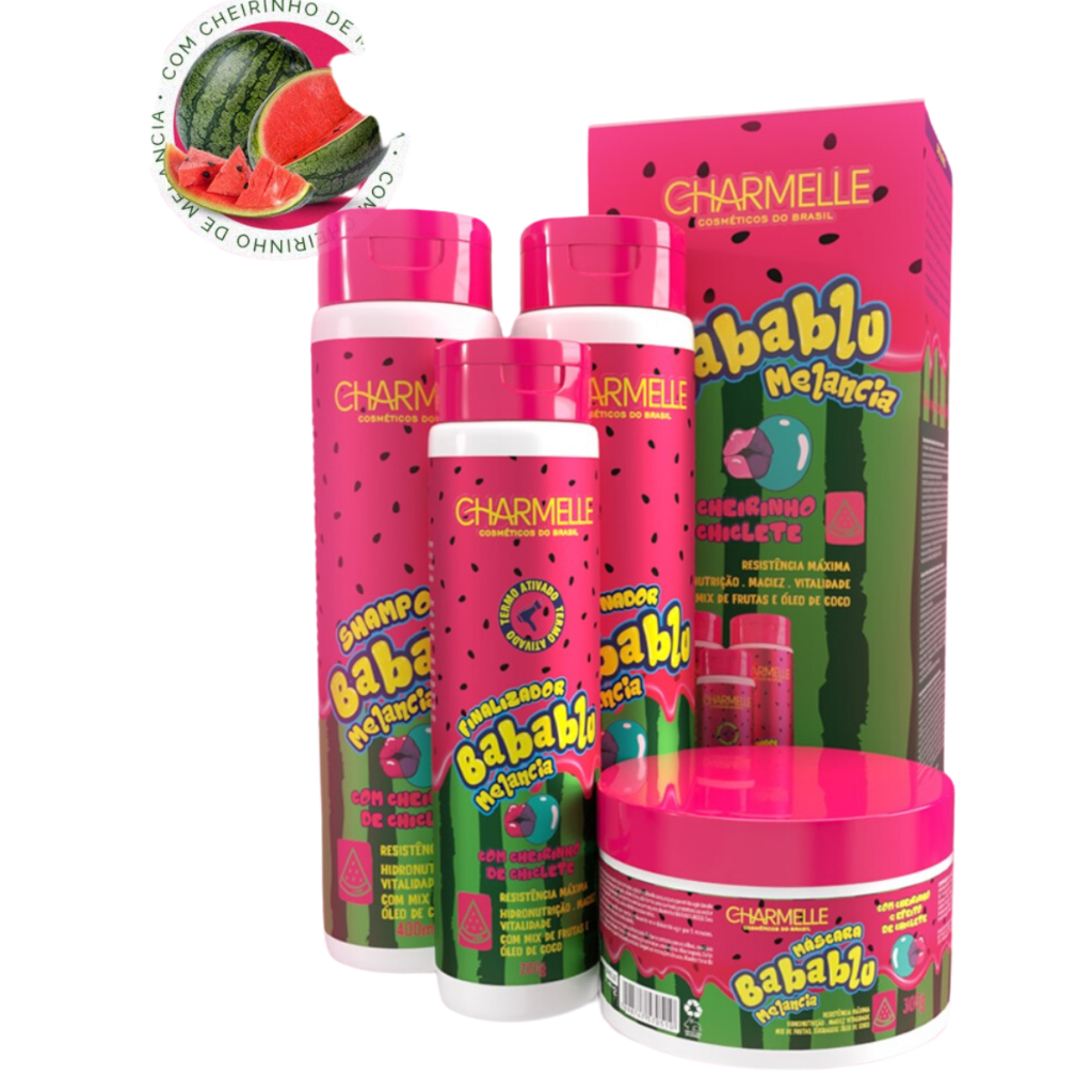 KIT CAPILAR BABABLU CHARMELLE COSMÉTICOS MELANCIA HIDRONUTRIÇÃO E ...