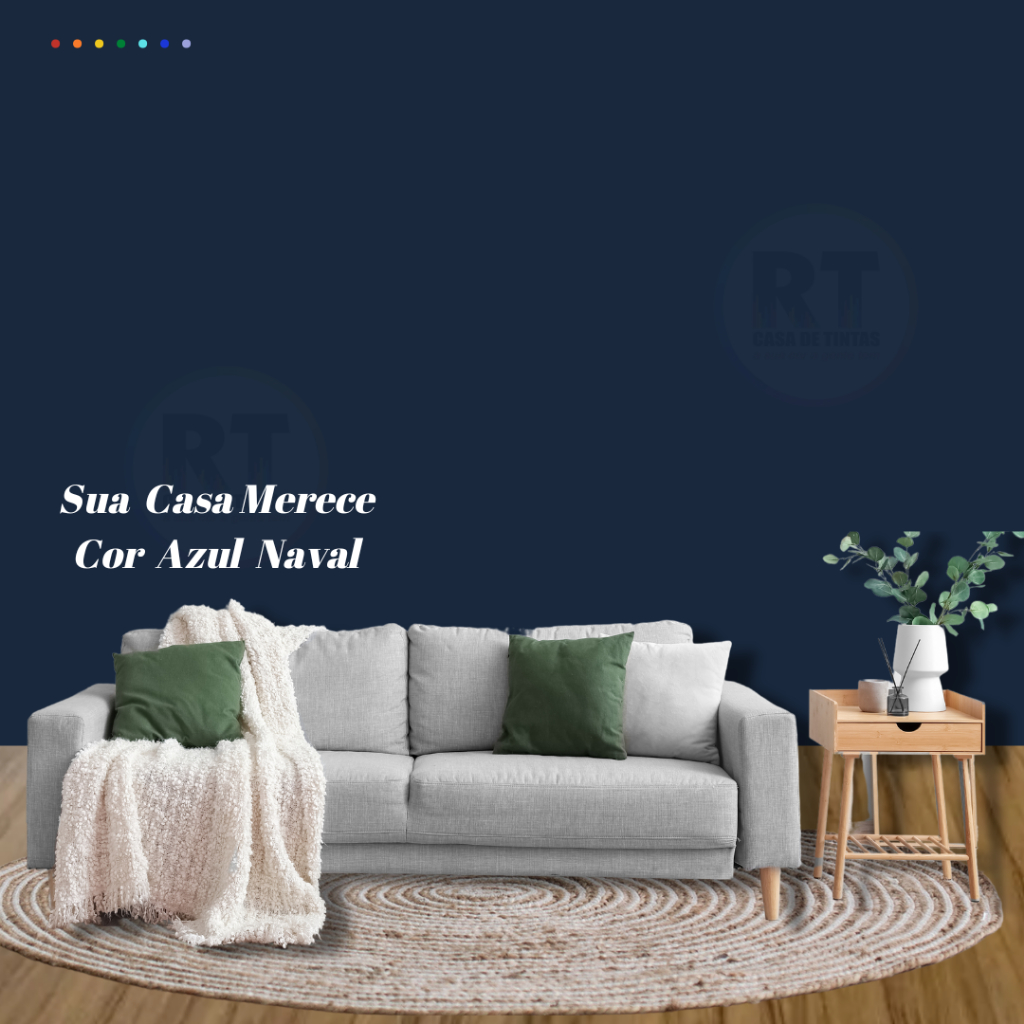 Tinta de Parede Azul Naval 800ml Brasiplus Acrílica Fosca | Shopee Brasil