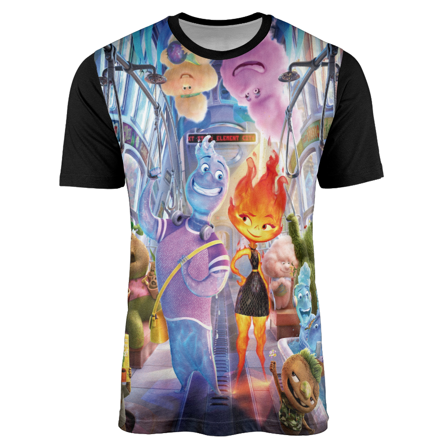Camisa Elementos Faisca Gota Elemental Casal Animação Disney Pixar ...