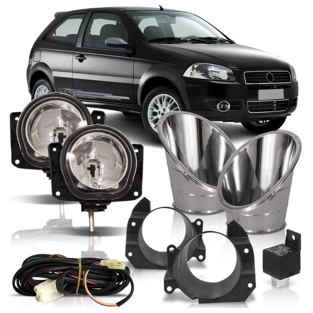 Kit Farol Milha Auxiliar Para Palio 2008 2009 Siena 2010 2011 G4 Aro ...