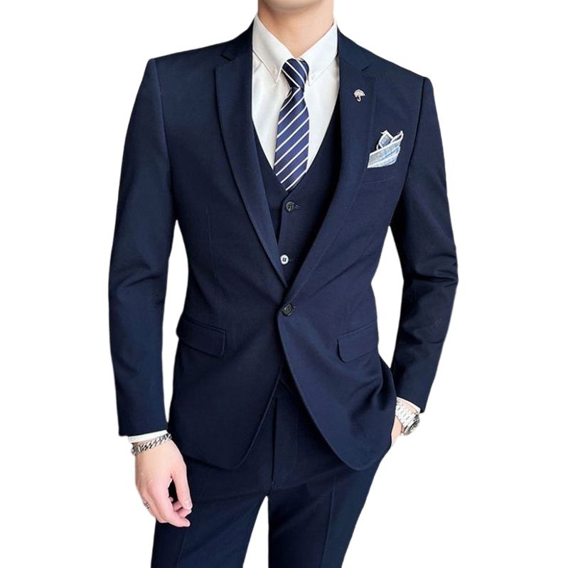 Terno Masculino Completo com Paletó, Calça e Colete Premium Slim Social ...