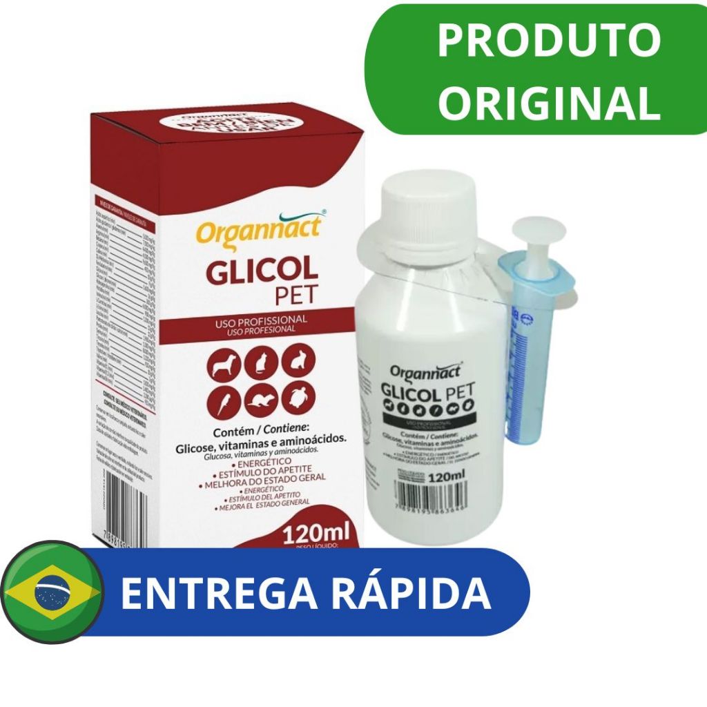 Suplemento Vitamínico Glicol Pet 120ml - Organnact | Shopee Brasil