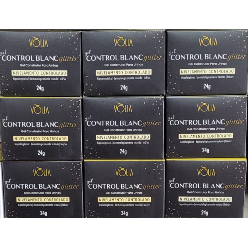 Gel Control Blanc Glitter Vòlia (24g) | Shopee Brasil