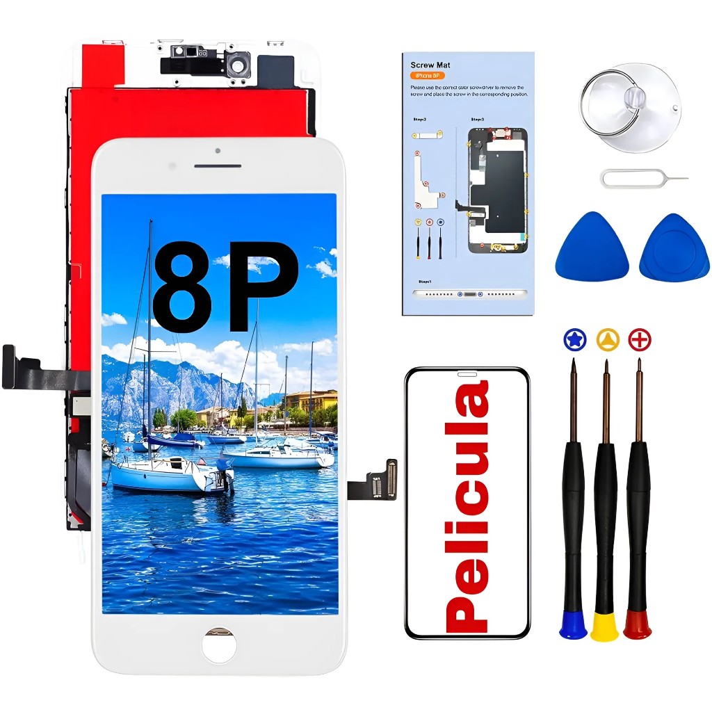 Tela Touch Display Frontal Compatível iPhone 8 Plus Original Premium 5. ...