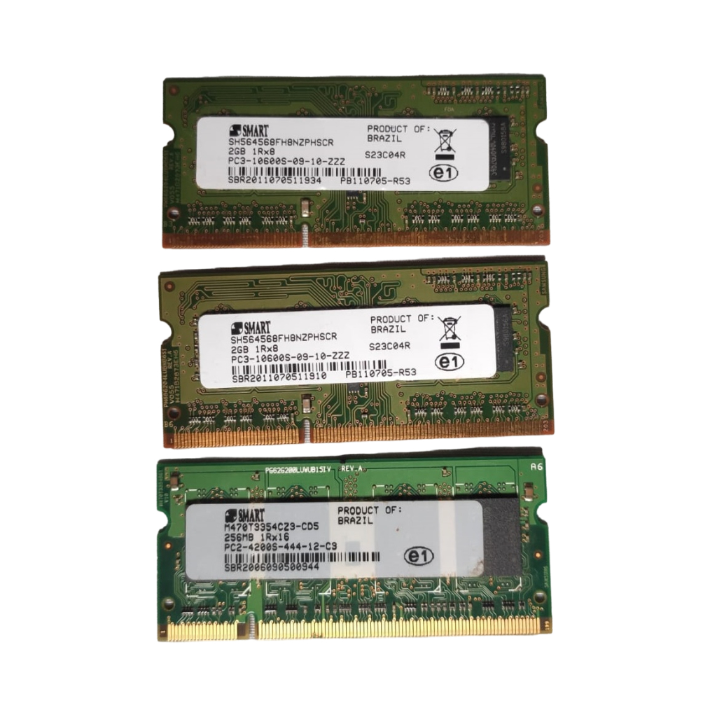 Memórias Ram Notebook Smart Ddr2 256 Mb Ddr3 4gb - No Estado | Shopee ...