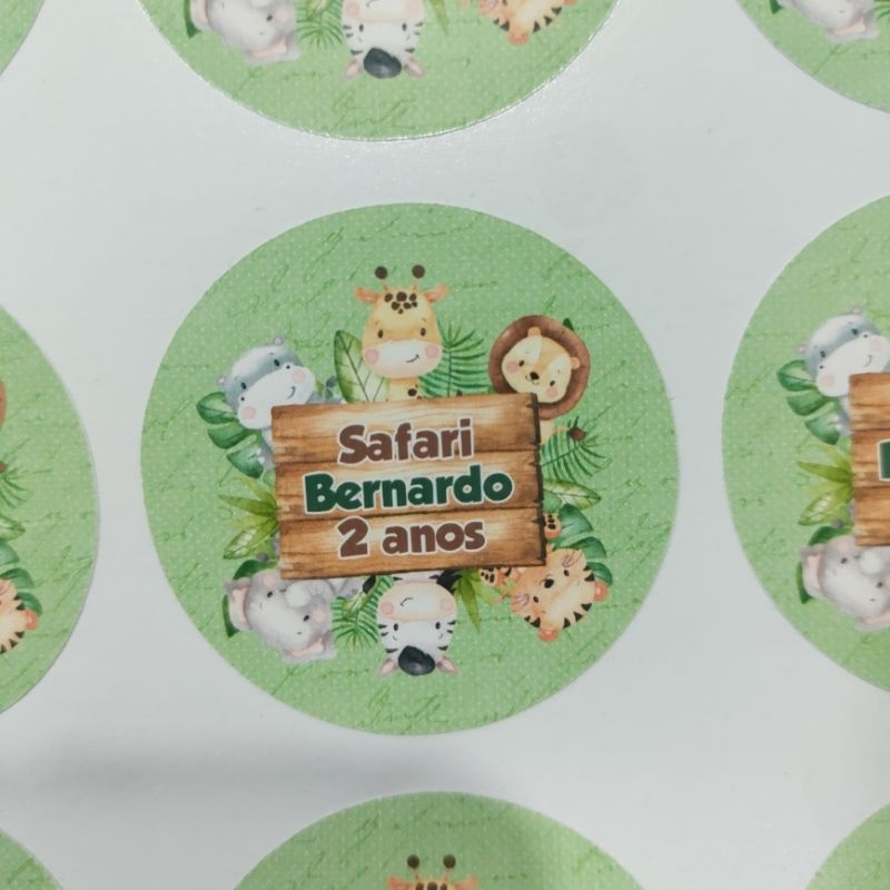 Adesivo personalizado Safari verde - 30 unidades | Shopee Brasil