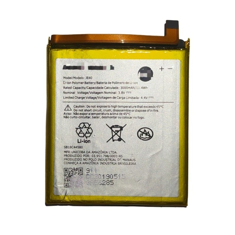 Bateria Moto G7 Play Moto One XT1941 JE40 Original NACIONAL | Shopee Brasil