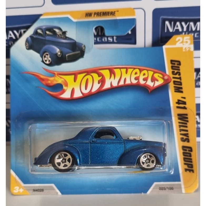 Hot Wheels Custom 41 Willys Coupe Azul | Shopee Brasil