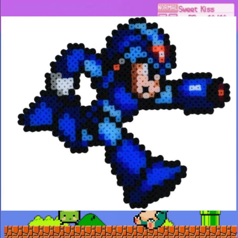 Mega Man pixel art/ hama beads/ chaveiro ou totem. | Shopee Brasil