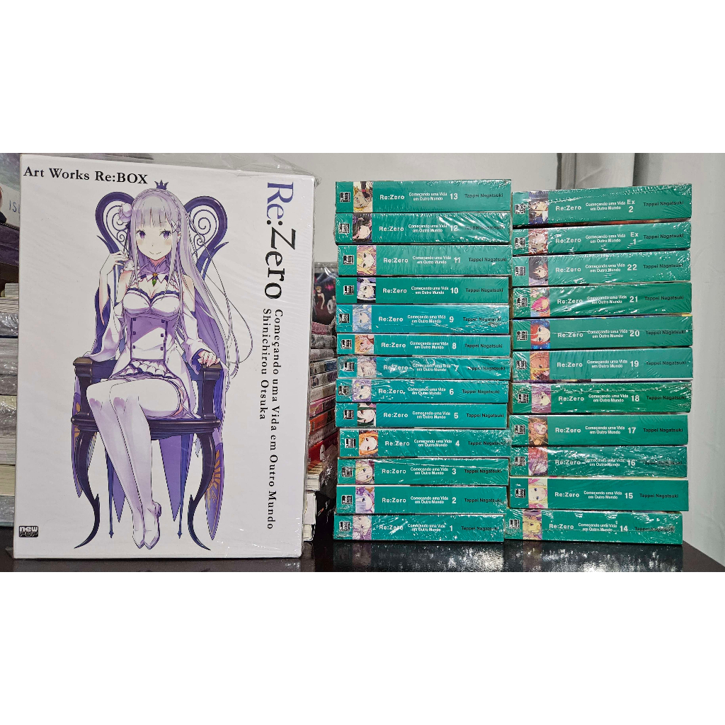 Re:Zero Vol. 1 ao 23 + Art Works Re:BOX + Ex Vol. 1 e 2 | Shopee Brasil