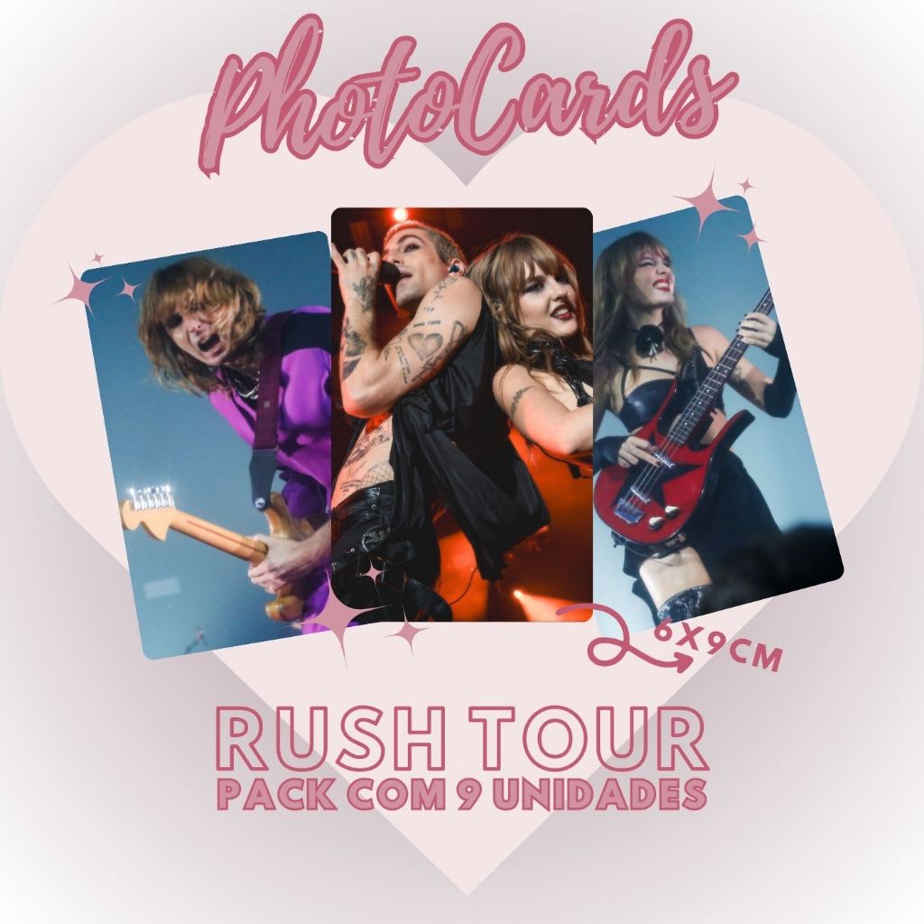 Photocards Maneskin Rush Tour FANMADE - 6x9cm (9 unidades) | Shopee Brasil