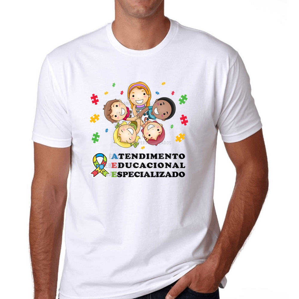 Camiseta AEE Atendimento Educacional Especializado Autismo TDAH ...