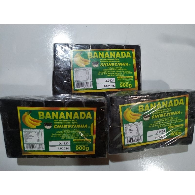 Doce de Banana Lisa Chinezinha kit com 3 pacotes,cada pacote com 50 ...