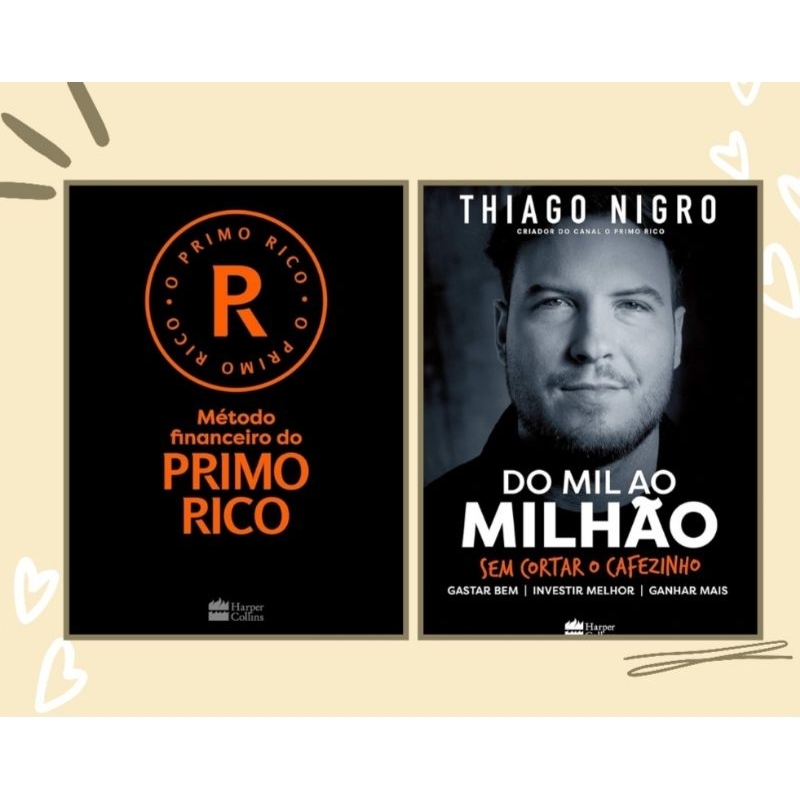 Kit de livros Thiago Nigro Método Financeiro do primo rico e Do mil ao ...