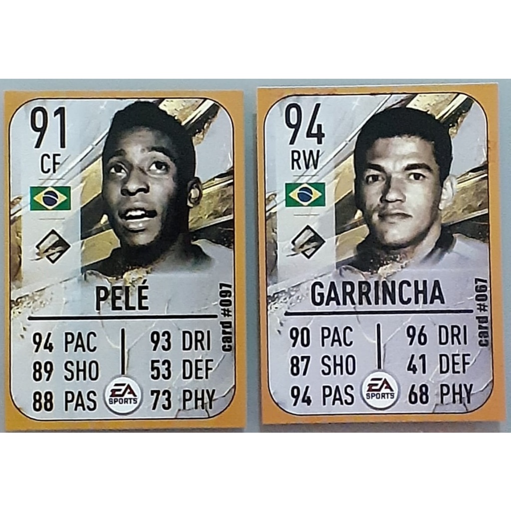 Lote Com 2 Cards Fifa Icons - Pelé e Garrincha - Copa - Bom Estado ...