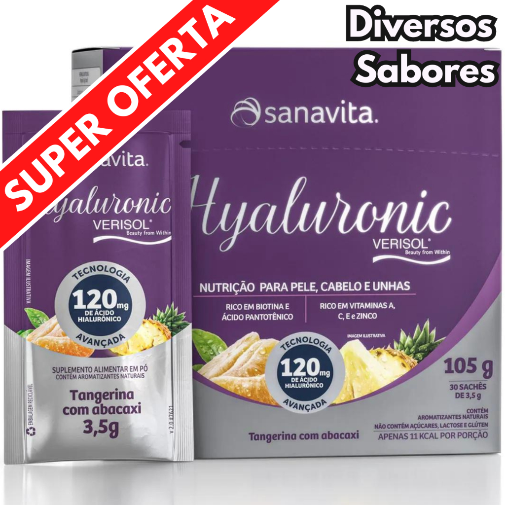 Hyaluronic Verisol Sanavita 30 Sachês - Hialurônico com Colágeno ...