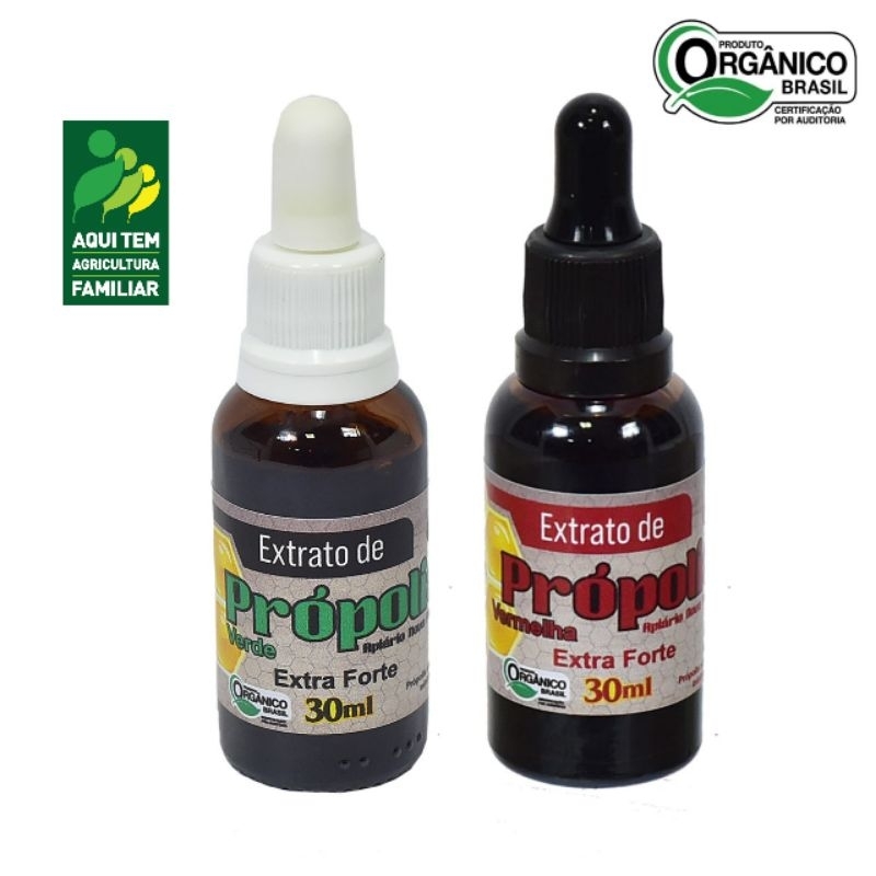 Extrato de Própolis Verde 70% / Extrato de Própolis Vermelha 70% ...