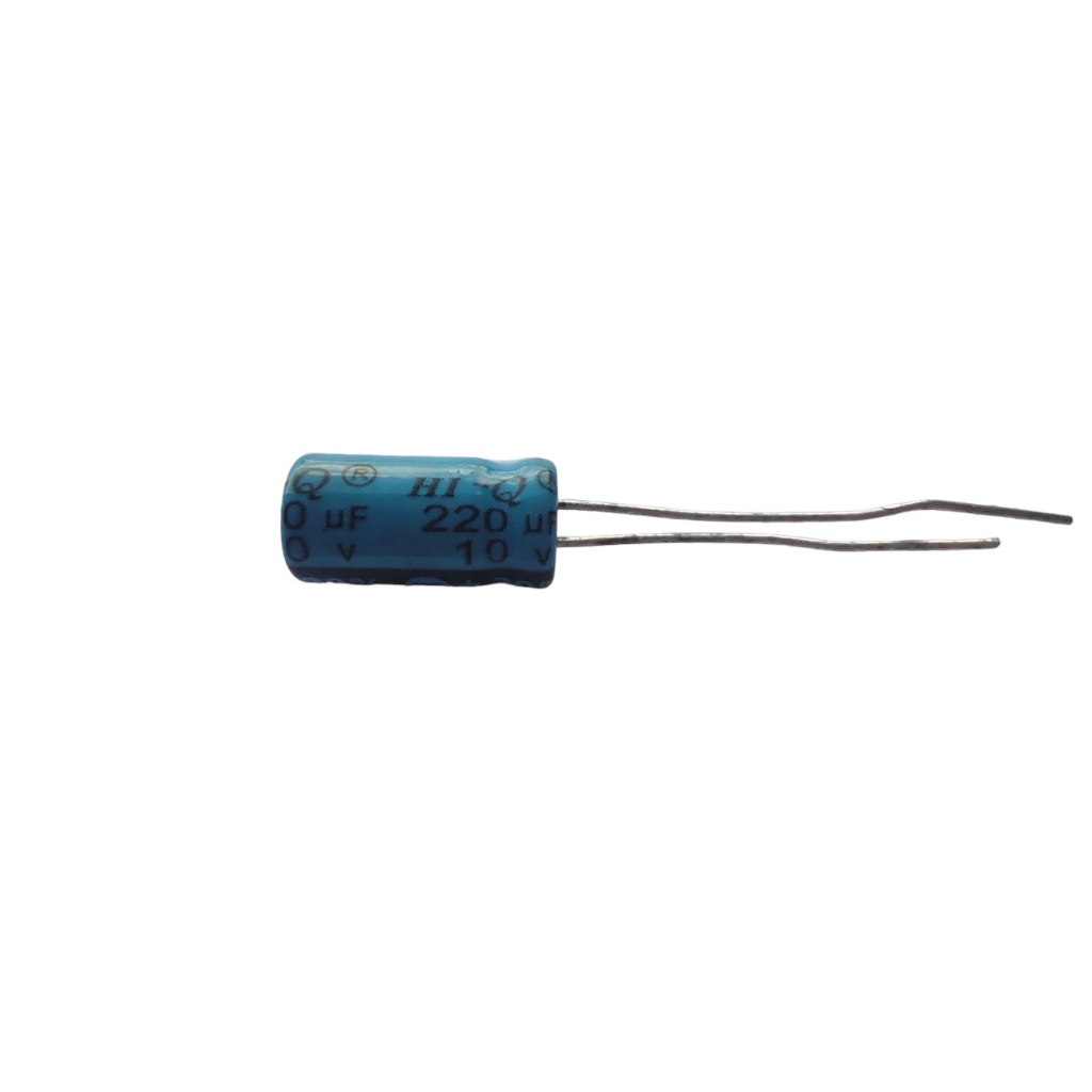 Capacitor Eletrolítico 220uf X 10v -40º+85º 6x12mm 100un | Shopee Brasil