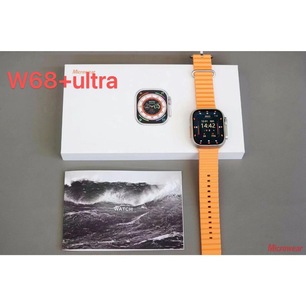 W68+ Ultra SmartwatchSmart Watch Men DIY Video Watch Face 2.2 IPS 49mm ...