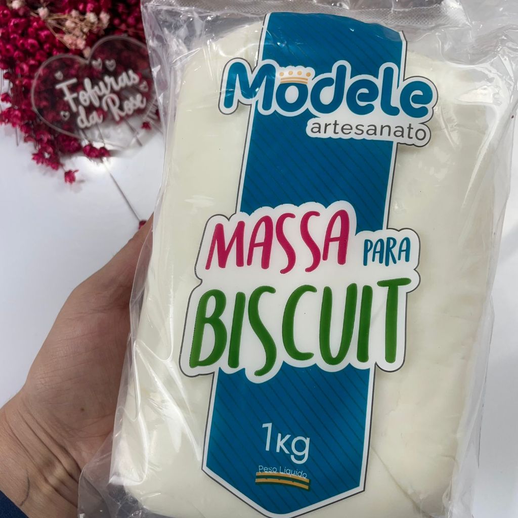 Massa De Biscuit Natural 1KG - Modele - Fofuras da Rose | Shopee Brasil