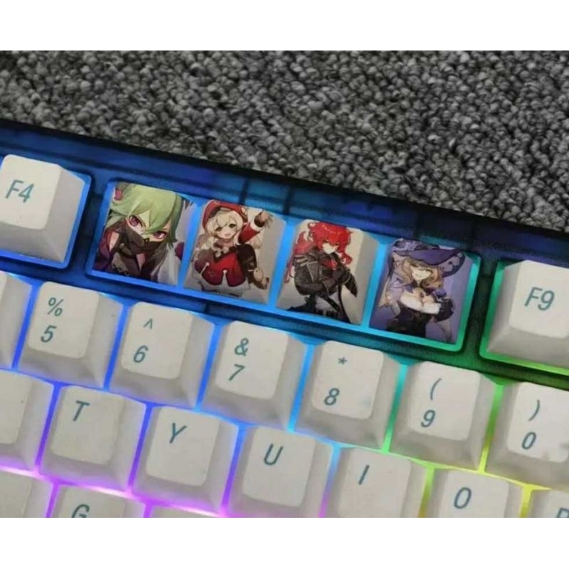Keycaps de teclado mecânico Shinobu/Klee/Diluc/Lisa | Shopee Brasil