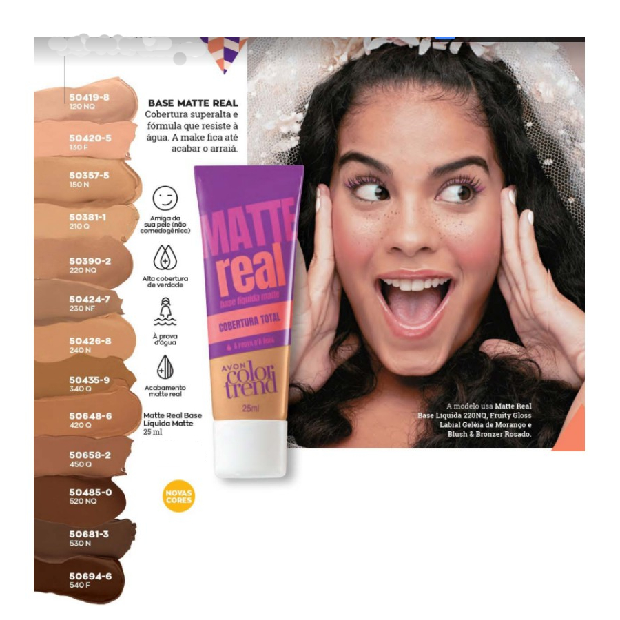 Base Matte Real color Trend Avon | Shopee Brasil