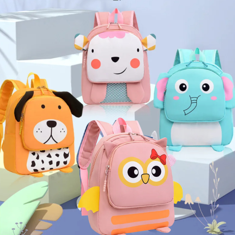 Mochila Infantil Escolar Passeio Bichinho Menina Menino Creche Elefante ...