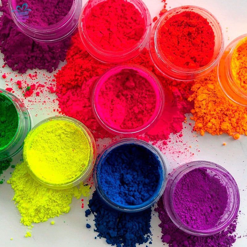 KIT 12 Potinhos de Pó Neon para Nail Arte | Shopee Brasil