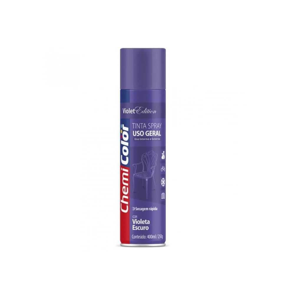 TINTA SPRAY USO GERAL COR VIOLETA ESCURO 400ml CHEMICOLOR | Shopee Brasil
