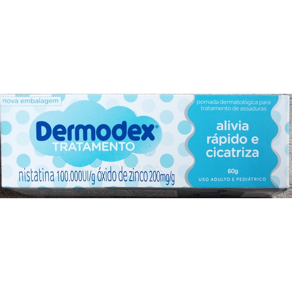 Pomada para Assaduras Dermodex Tratamento 100.000UI/g + 200mg/g 60g ...