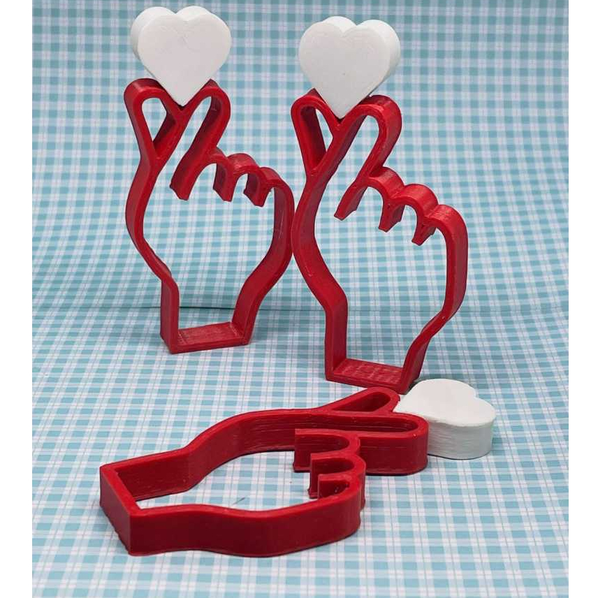 Coração Coreano 8cm - Impressão 3D (Vermelho) | Shopee Brasil