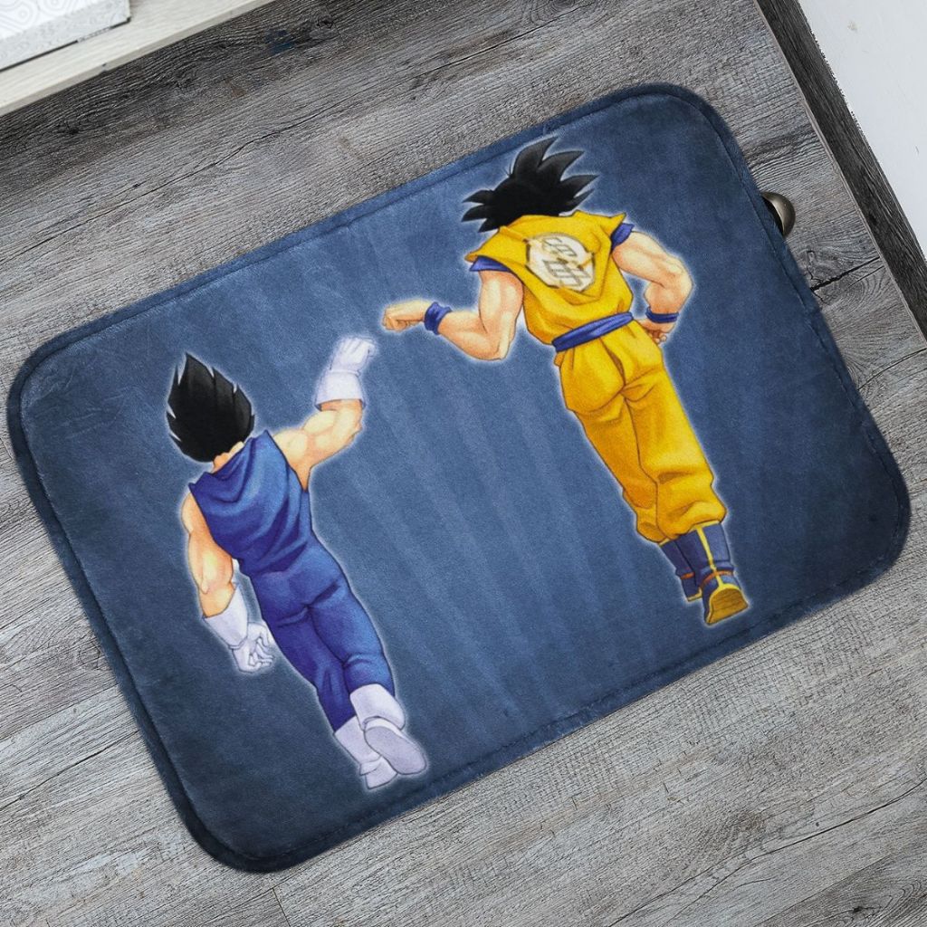 Tapete Porta de Entrada DBZ Goku Vegeta 55x35cm Antiderrapante | Shopee ...