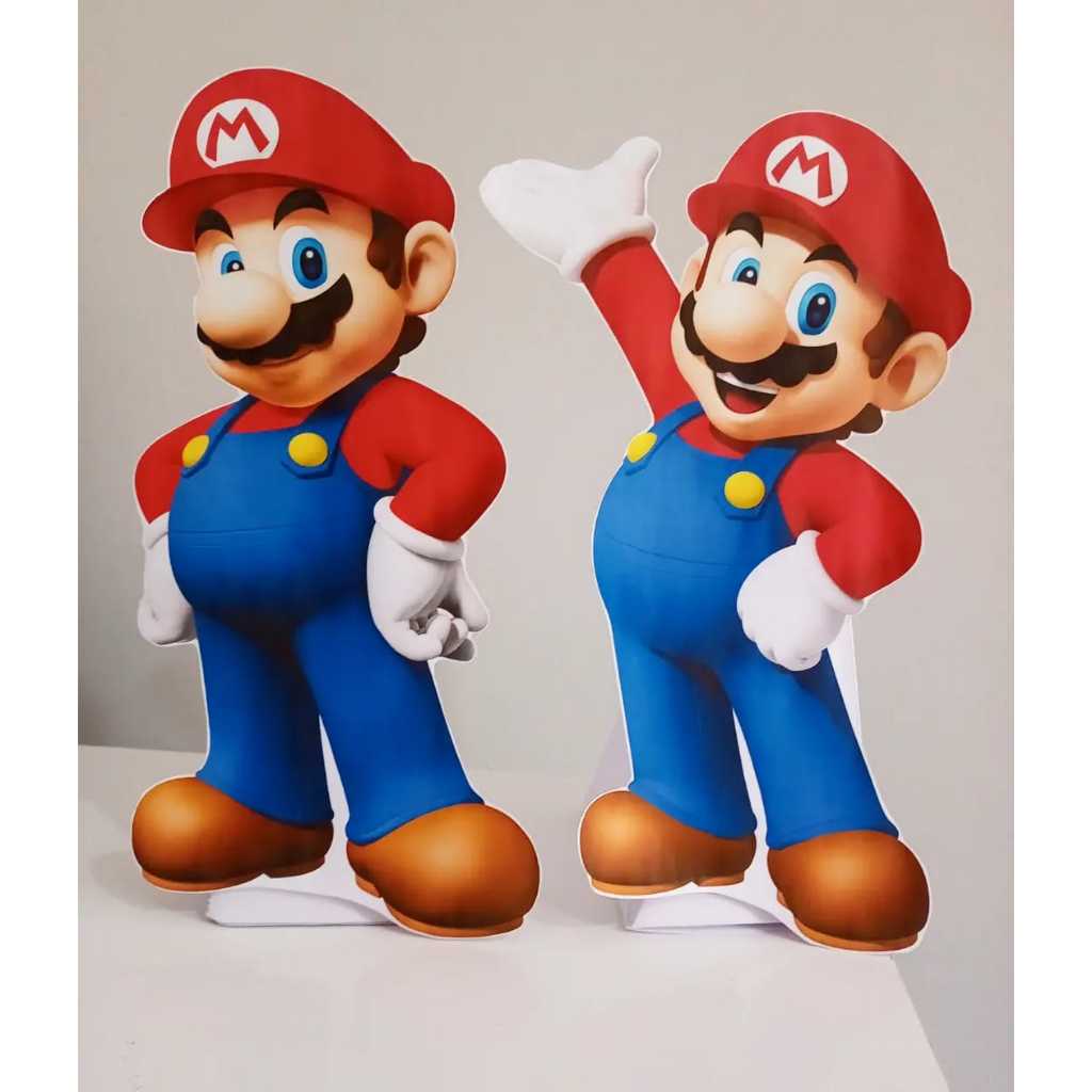 2 Display de mesa super Mário com suporte para ficar em pé | Shopee Brasil