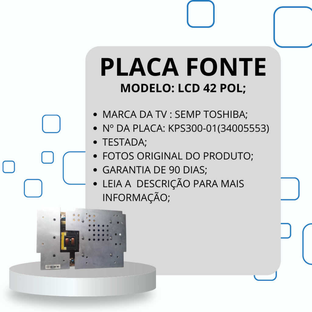 PLACA FONTE SEMP TOSHIBA LCD 42 POLEGADAS | Shopee Brasil