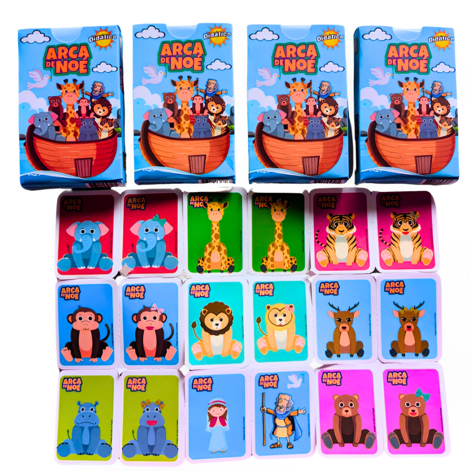 12 JOGO DA MEMORIA ARCA DE NOE-JOGO INFANTIL/ FESTAS LEMBRANCINHAS ...