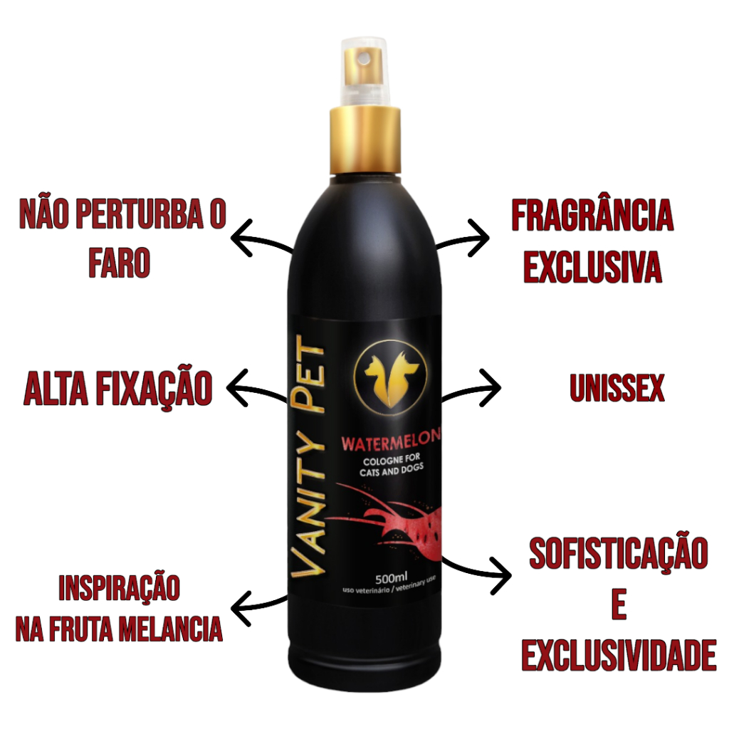 Perfume Colônia Pet Vanity Pet Watermelon Original 500ml | Shopee Brasil