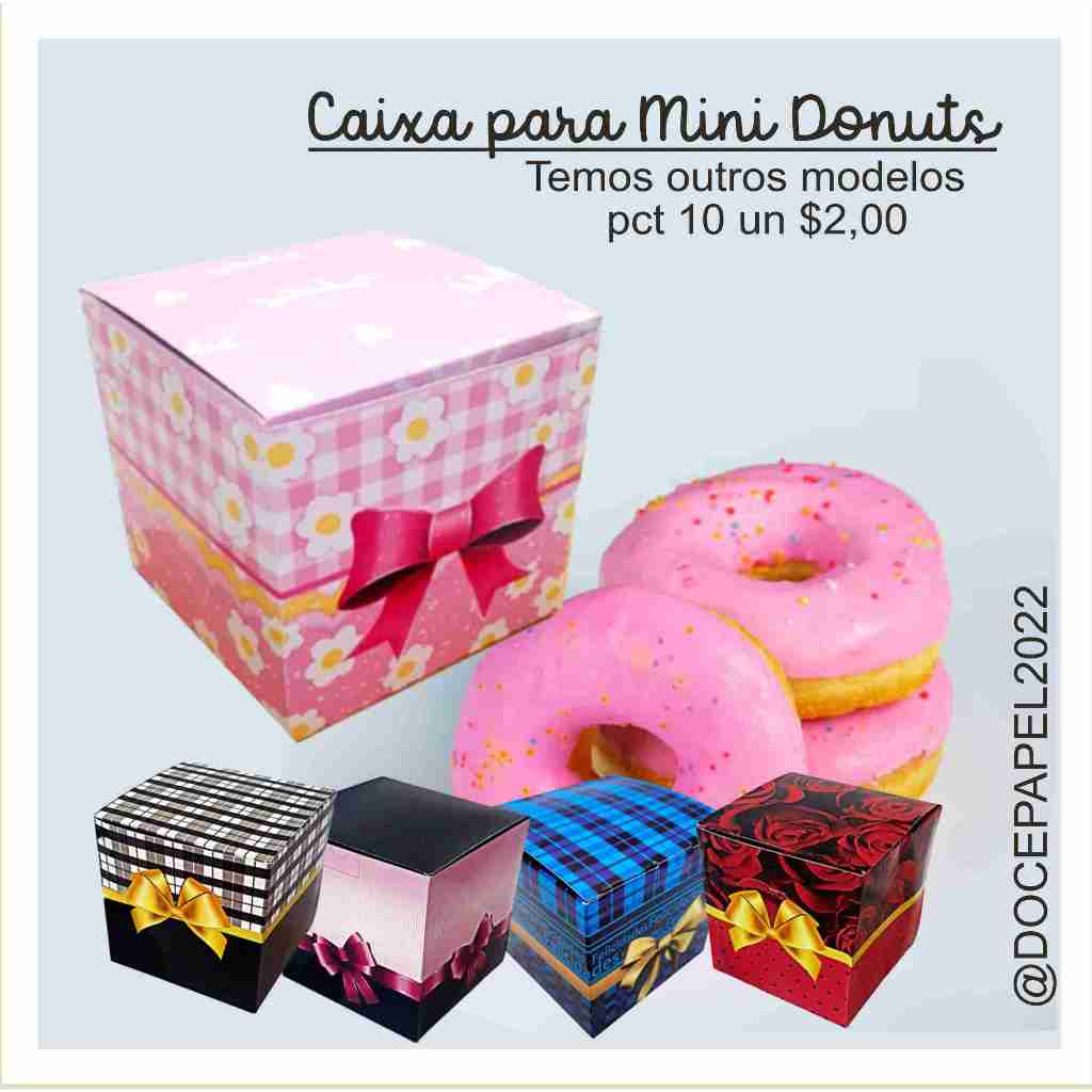 10 CAIXAS PARA MINI DONUTS 10X10 | Shopee Brasil