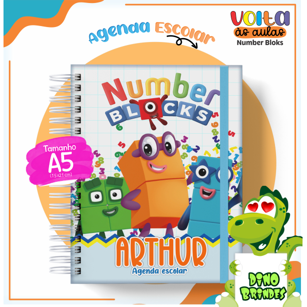 Agenda Escolar personalizada | Numberblocks | Shopee Brasil