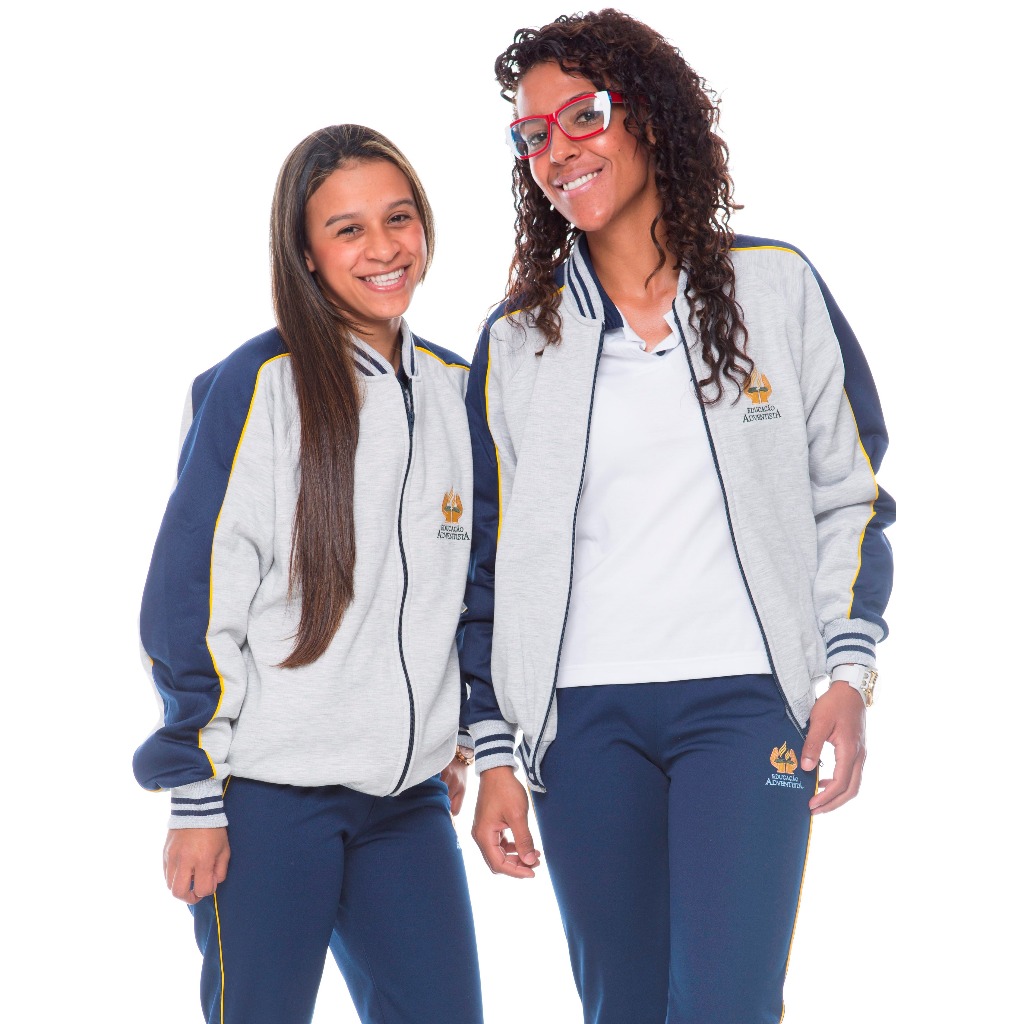 MODELO ANTIGO - Uniforme Educação Adventista - Blusão com zíper, Ensino ...