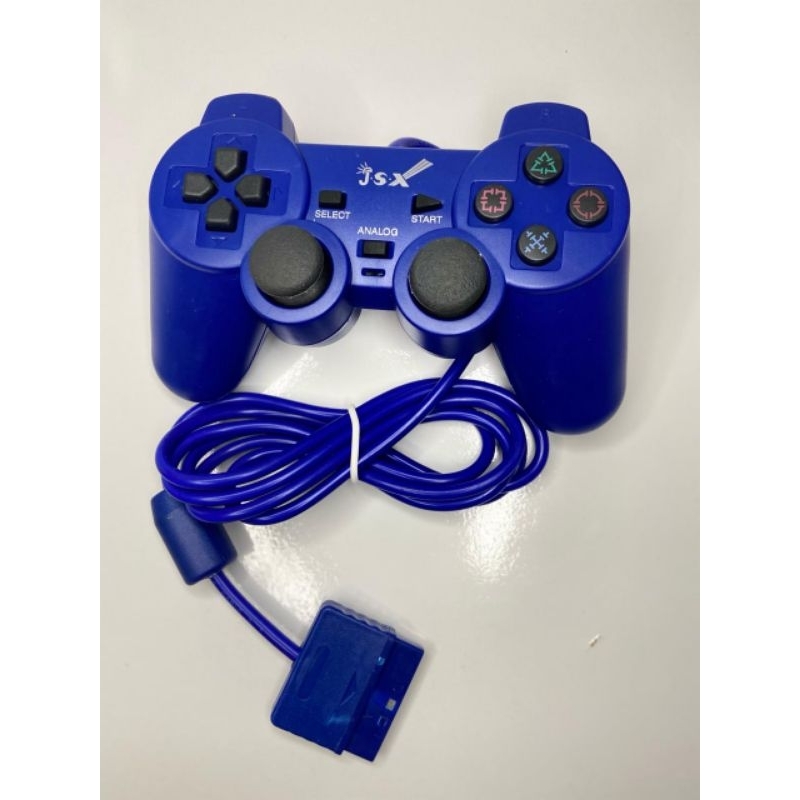 controle para Playstation2 com fio (azul) joystick analógico PS2 ...