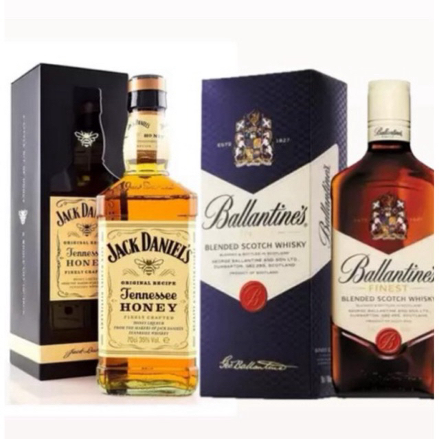 kit combo Jack Honey mel + Ballantine's Blended Scotch 1l | Shopee Brasil