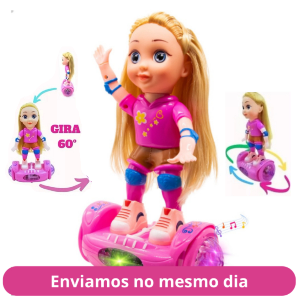 Brinquedos Boneca Infantil Overboard Menina Luzes e Som Brinquedo Bate ...