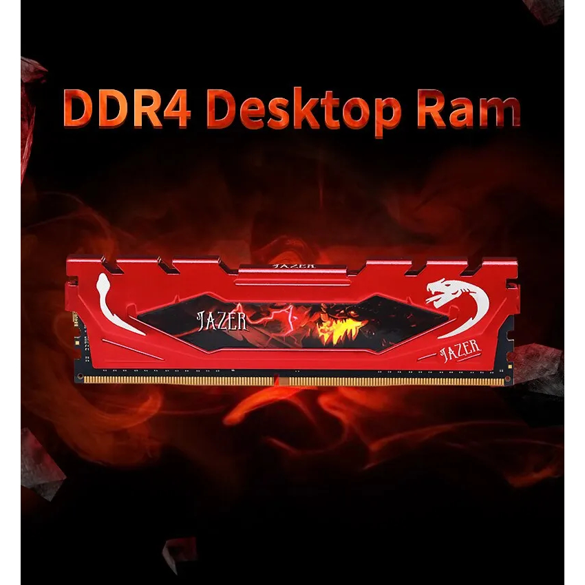 Memória RAM JAZER DDR4 16GB 8GB 3200MHz PC4 Desktop Gamer | Shopee Brasil