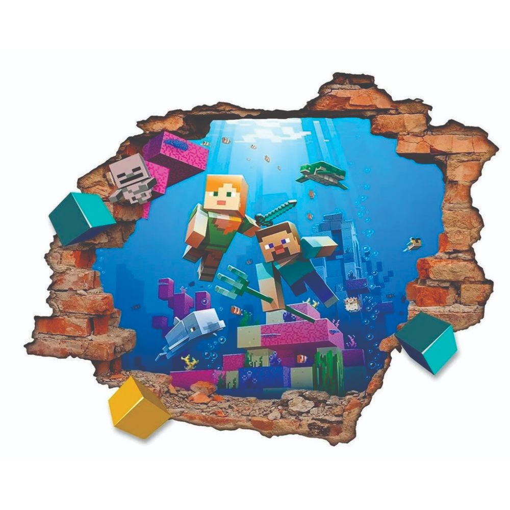 Adesivo de Parede Minecraft | Shopee Brasil