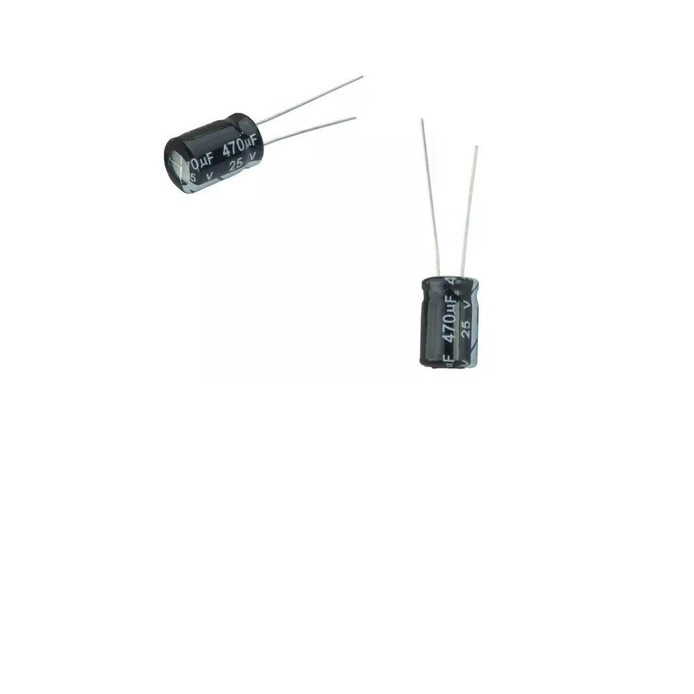 Capacitor Eletrolítico 470uf 25v - kit c10 Peças 8x12mm | Shopee Brasil