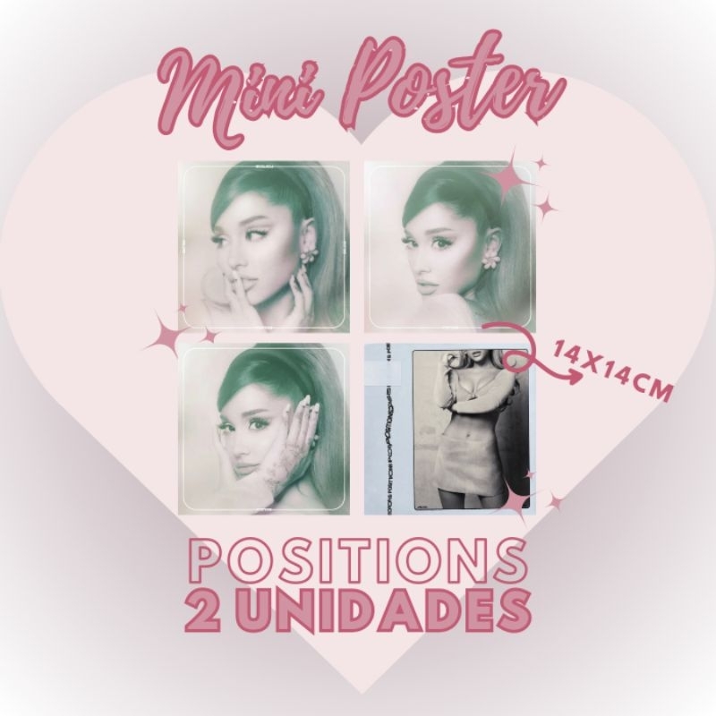 Mini Poster/Capa de Album Ariana Grande Positions FANMADE - 14x14cm (2 ...