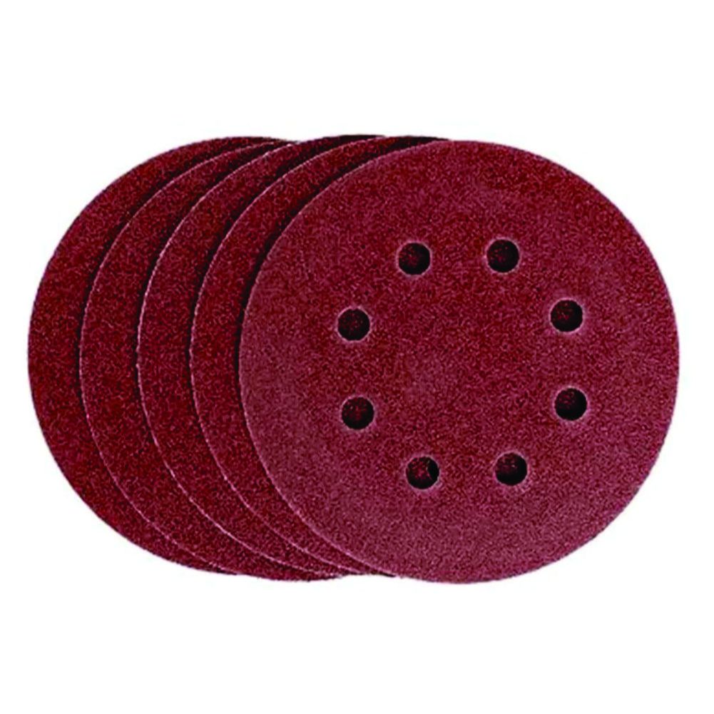 KIT 5 DISCOS DE LIXA PERFURADO COM VELCRO 125MM DIVERSOS GRÃOS PARA ...
